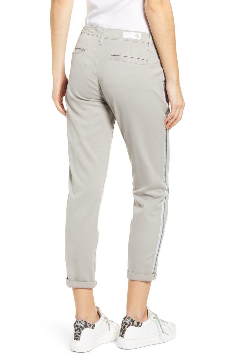AG Caden Stripe Crop Twill Trousers | Nordstrom