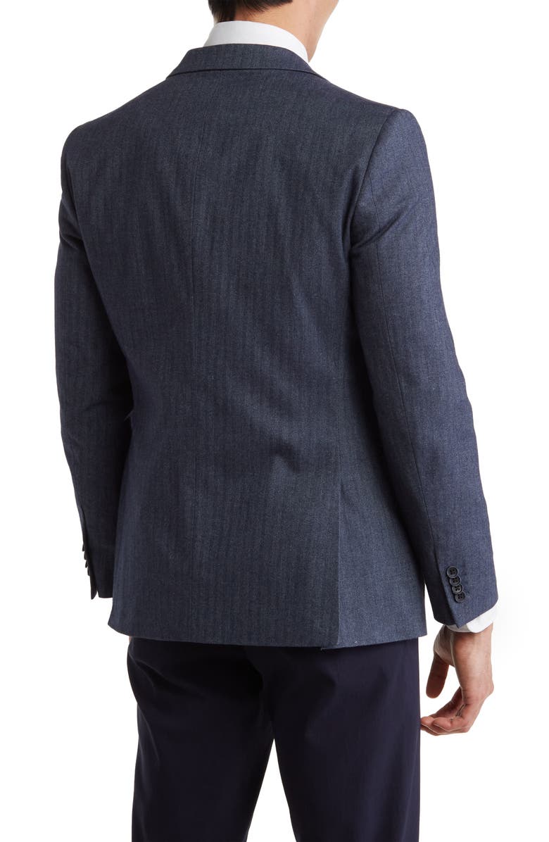 Original Penguin Navy Herringbone Stretch Cotton Suit Jacket ...