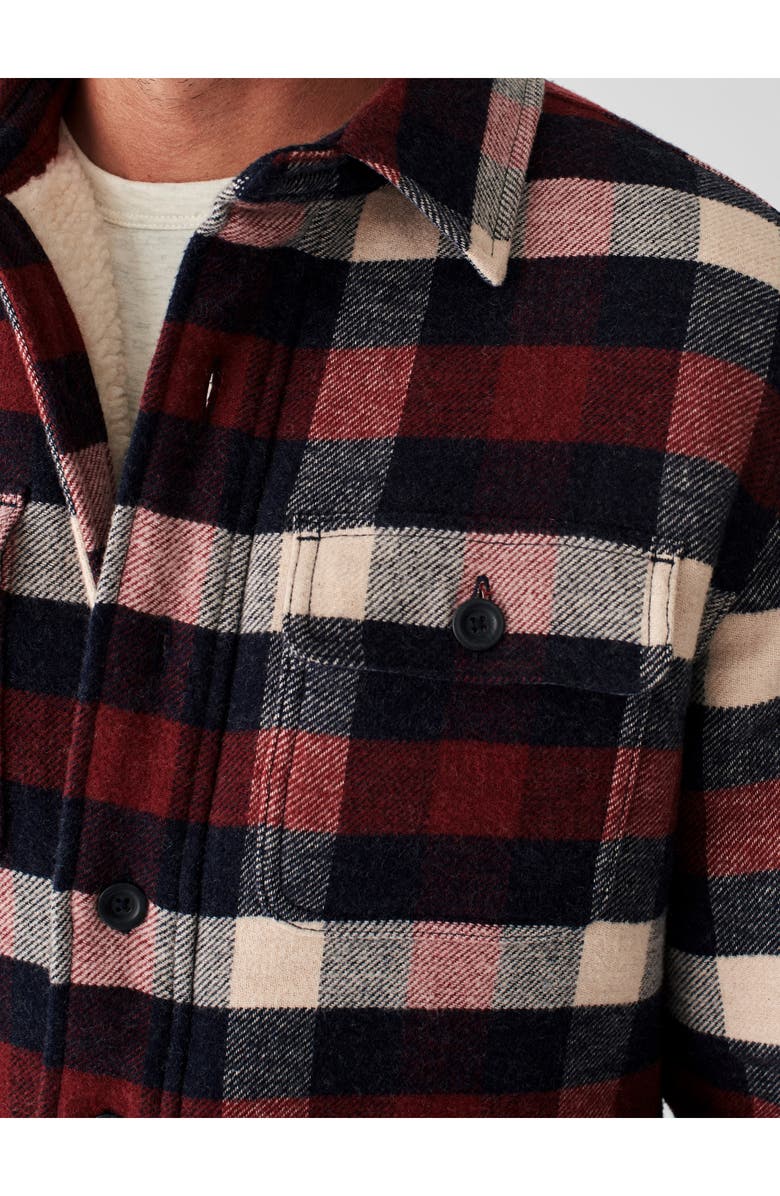 Faherty CPO Plaid High Pile Fleece Shirt Jacket | Nordstrom