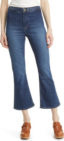 FRAME Braided High Waist Crop Mini Bootcut Jeans | Nordstromrack