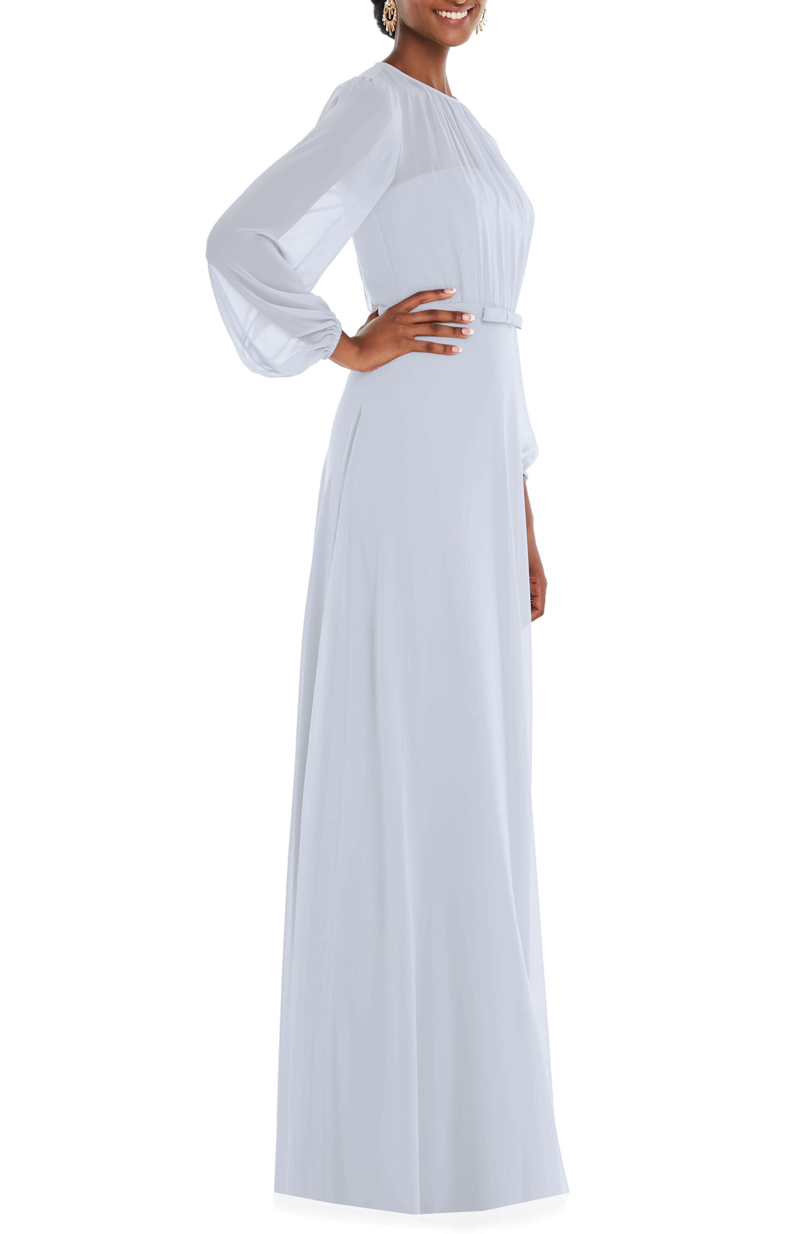 Dessy Collection Long Sleeve Evening Gown | Nordstrom