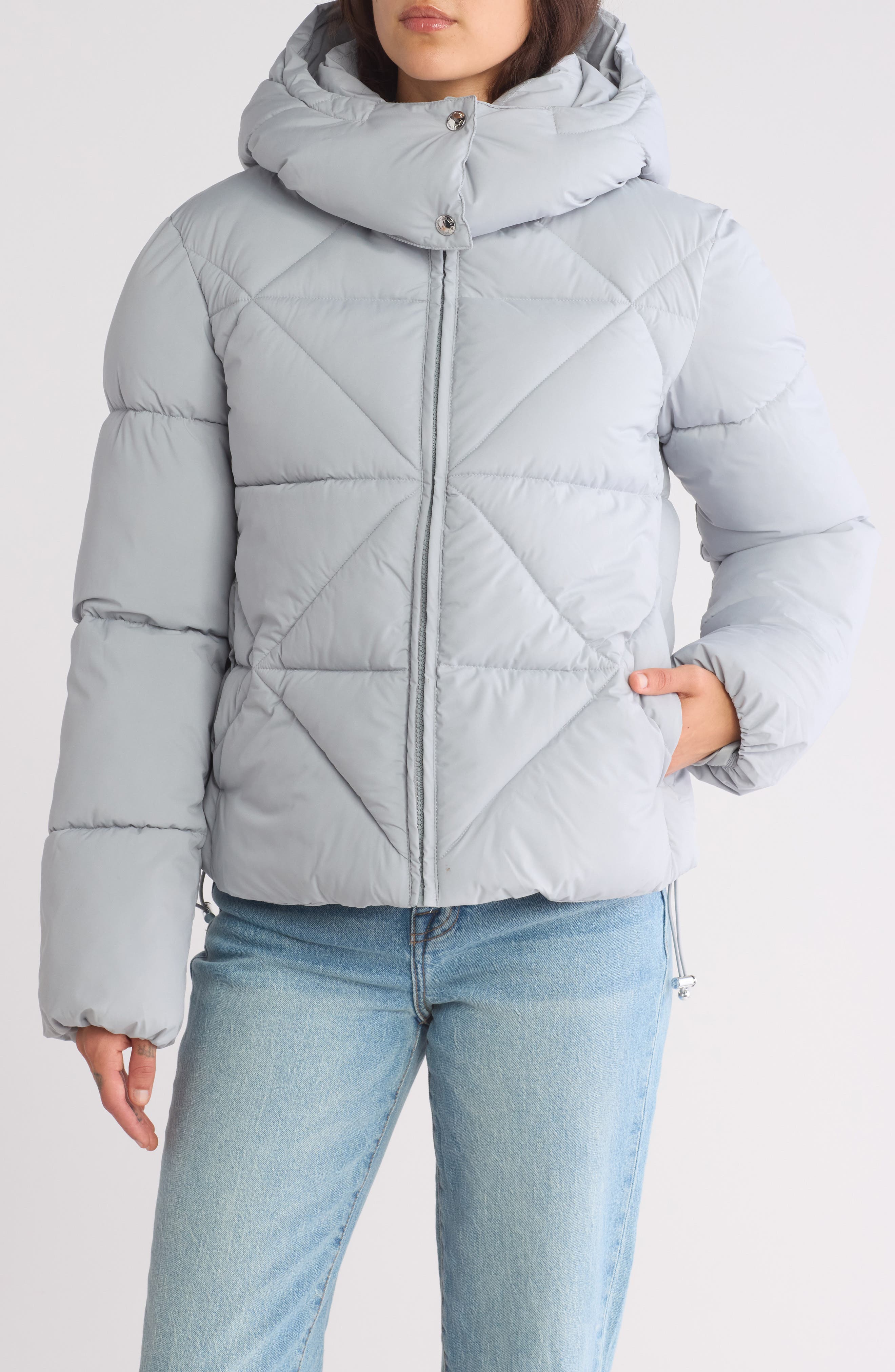Sam Edelman Hooded Crop Puffer Jacket | Nordstromrack