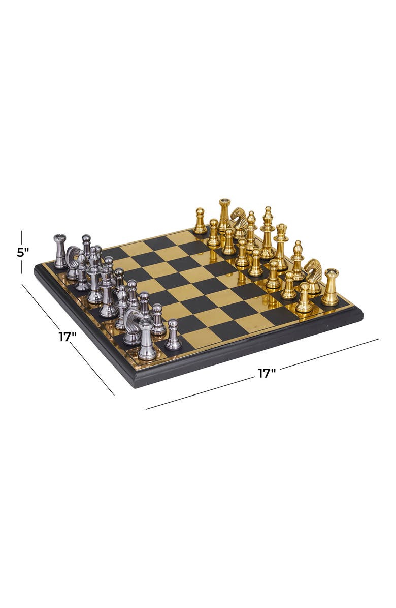 WILLOW ROW Goldtone Aluminum Chess Game Set | Nordstromrack