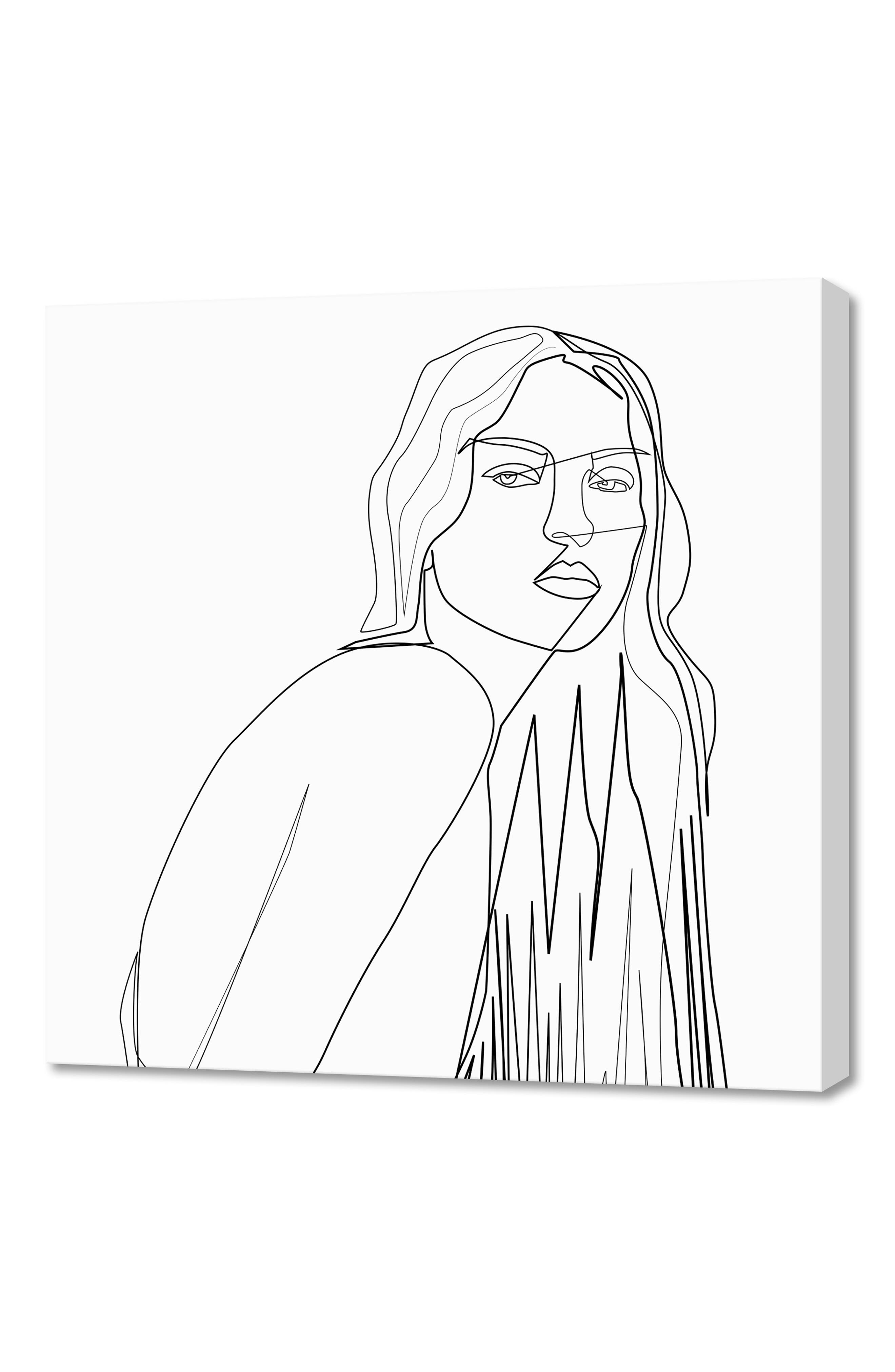 CURIOOS Contour Woman Wrapped Canvas Wall Art | Nordstromrack
