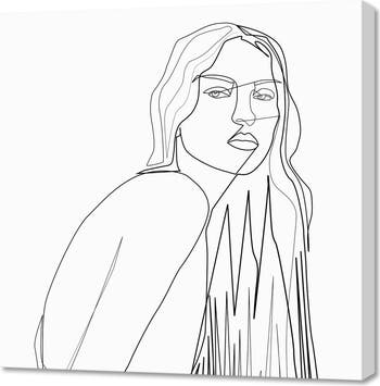 CURIOOS Contour Woman Wrapped Canvas Wall Art | Nordstromrack