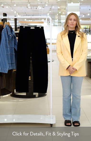 Nili Lotan Tribeca Barrel Leg Corduroy Pants | Nordstrom