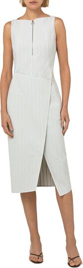 Akris Stripe Cotton & Silk Apron Dress | Nordstrom