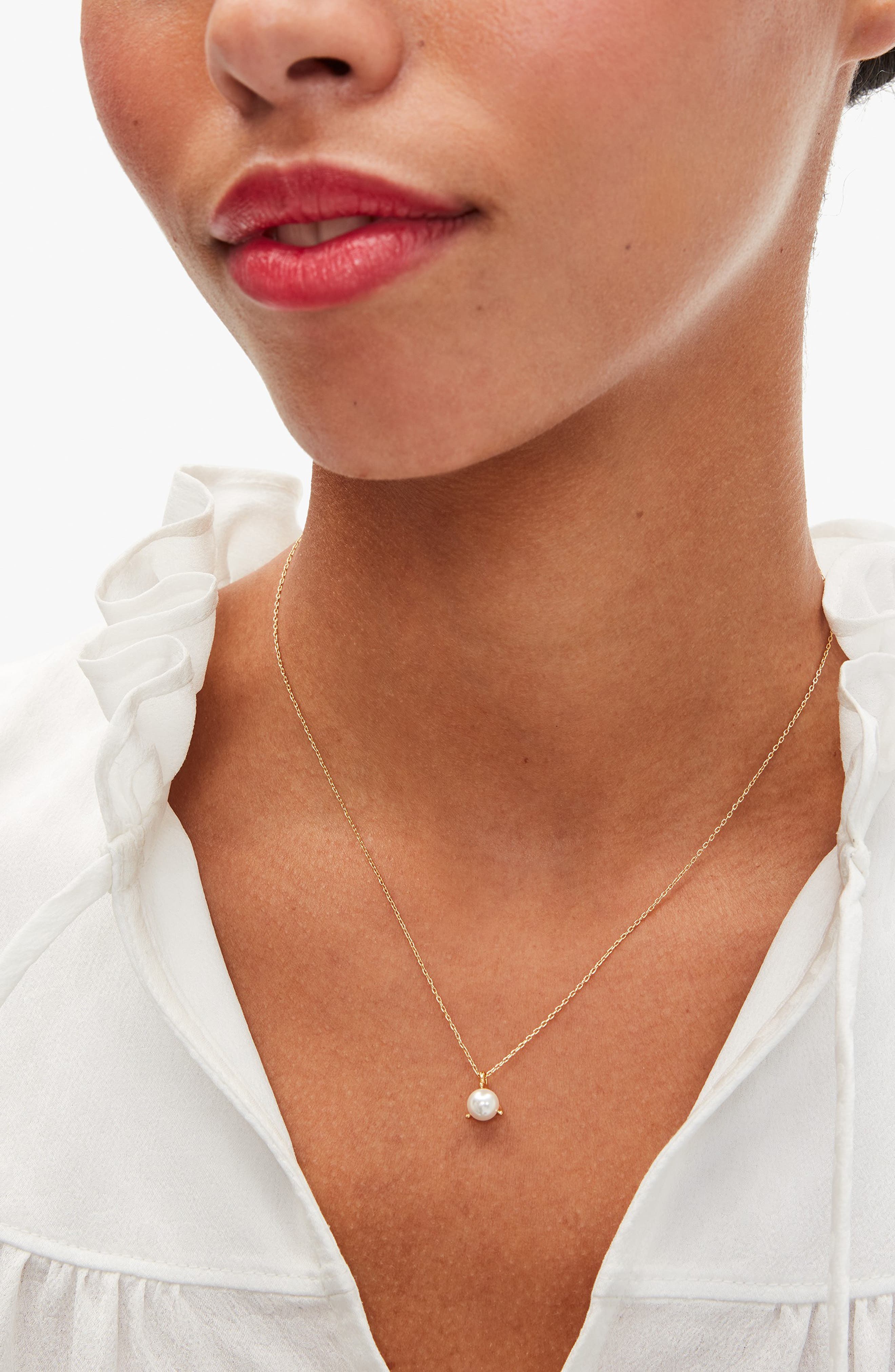 Kate Spade New York imitation pearl pendant necklace | Nordstromrack