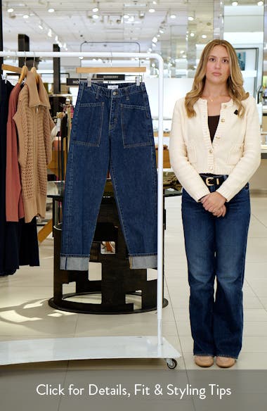 Re/Done The Bender High Waist Cuff Straight Leg Jeans | Nordstromrack