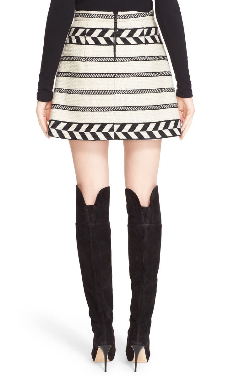 Alice + Olivia 'Daysi' Front Inset Jacquard Miniskirt | Nordstromrack