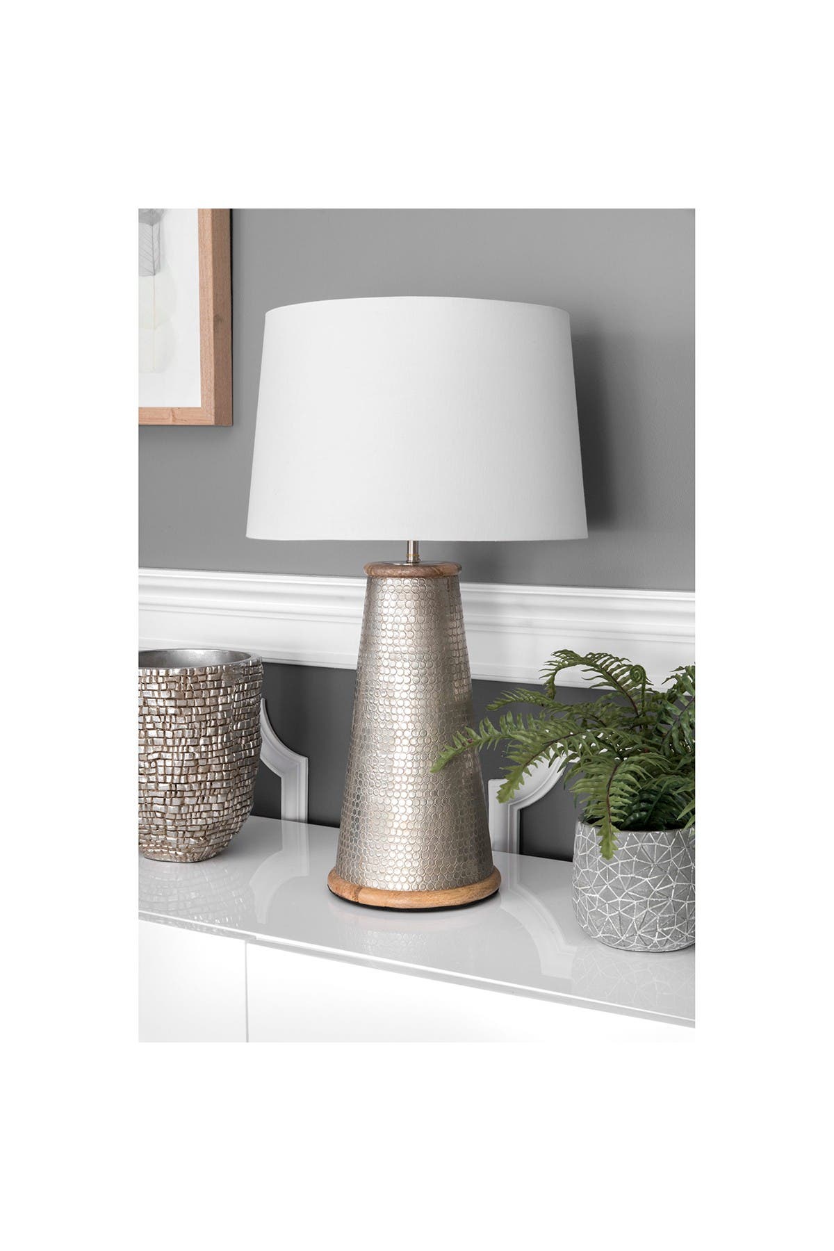 NULOOM Nickel Delano Metal & Wood 25" Table Lamp | Nordstromrack