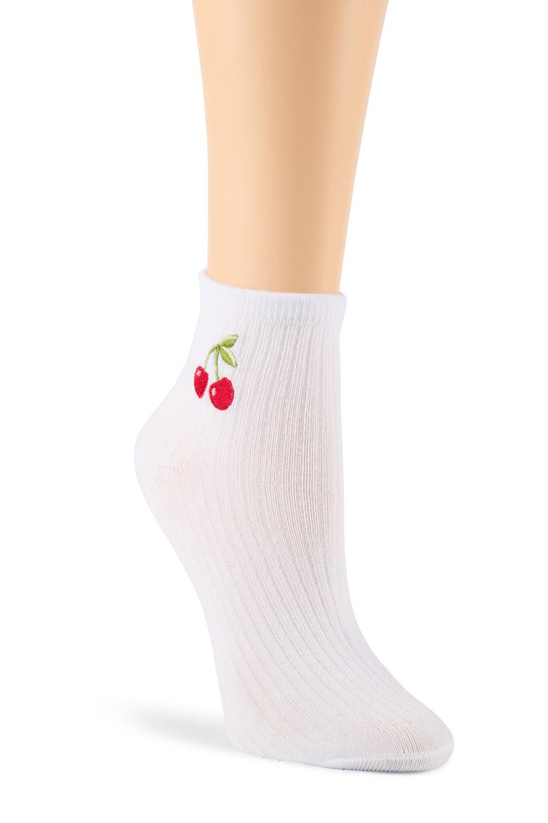 6-Pack Embroidered Rib Anklet Socks (Women) | Nordstromrack