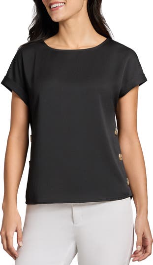 Jones New York Side Button Top | Nordstrom
