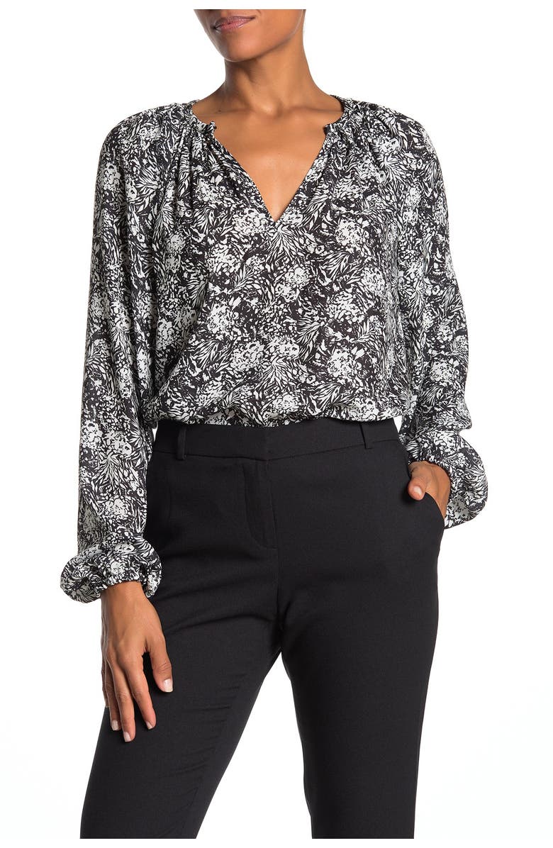 Ramy Brook Landa Keyhole Printed Blouse | Nordstromrack