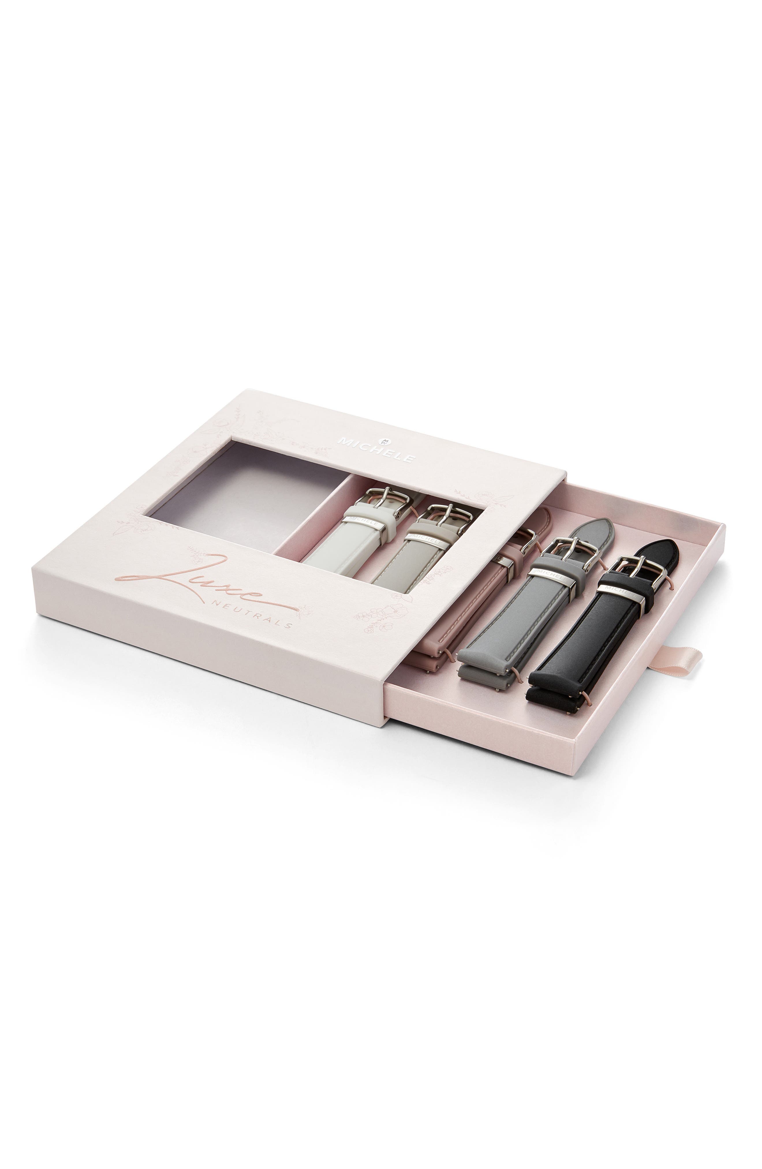 MICHELE Luxe Neutral 5-Pack 16mm Silicone Watch Strap Gift Set ...