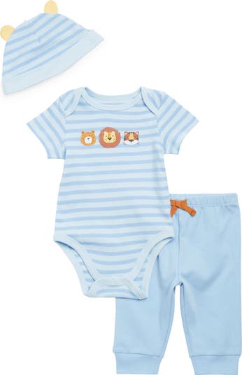 Little Me Wild Cats Bodysuit, Pants & Cap Set | Nordstromrack