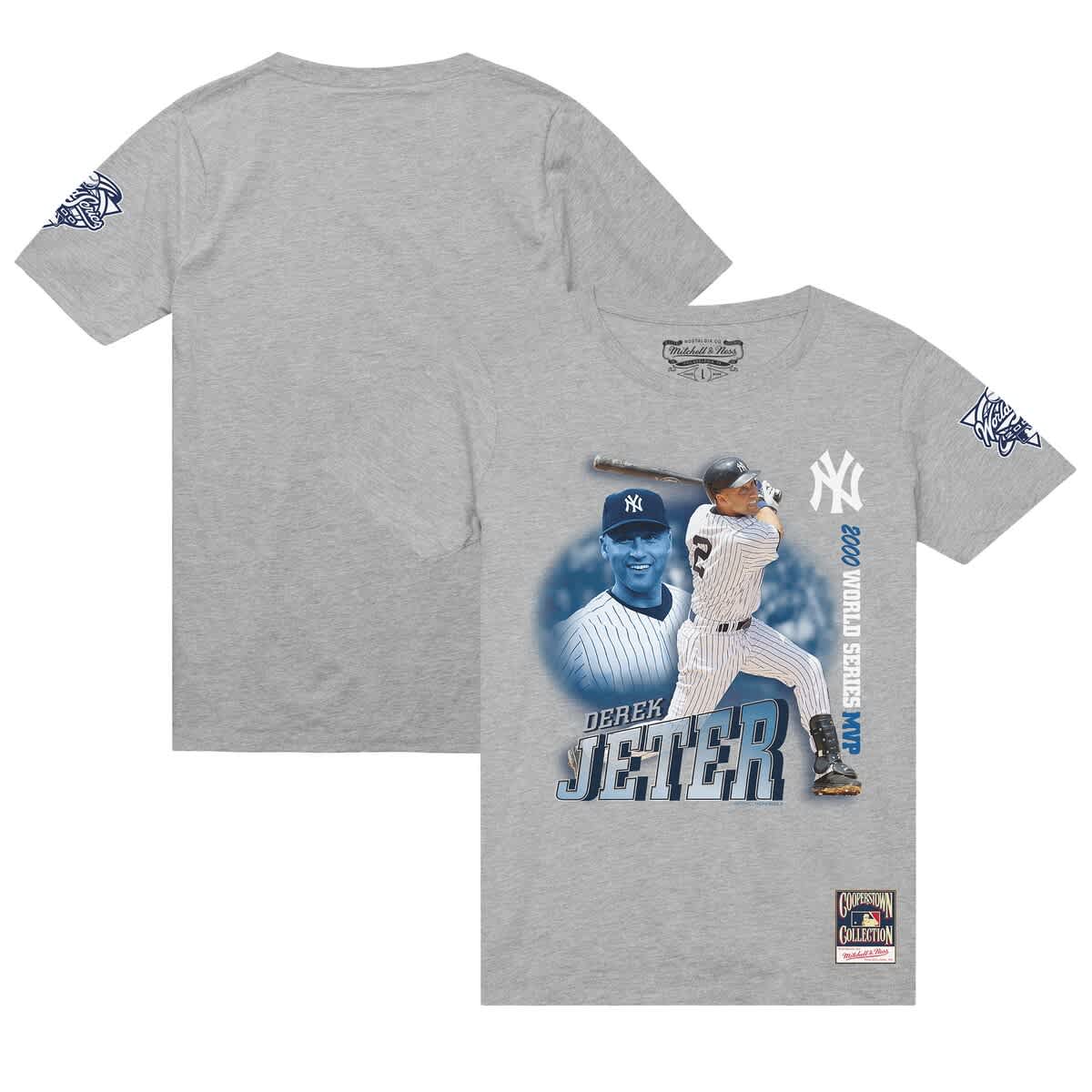 Mitchell & Ness Men's Derek Jeter Heather Gray New York Yankees 2000 ...