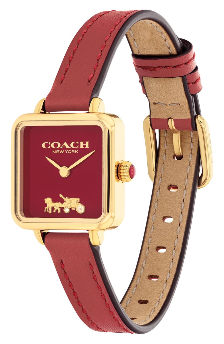 COACH Cass Leather Strap Watch, 22mm | Nordstrom
