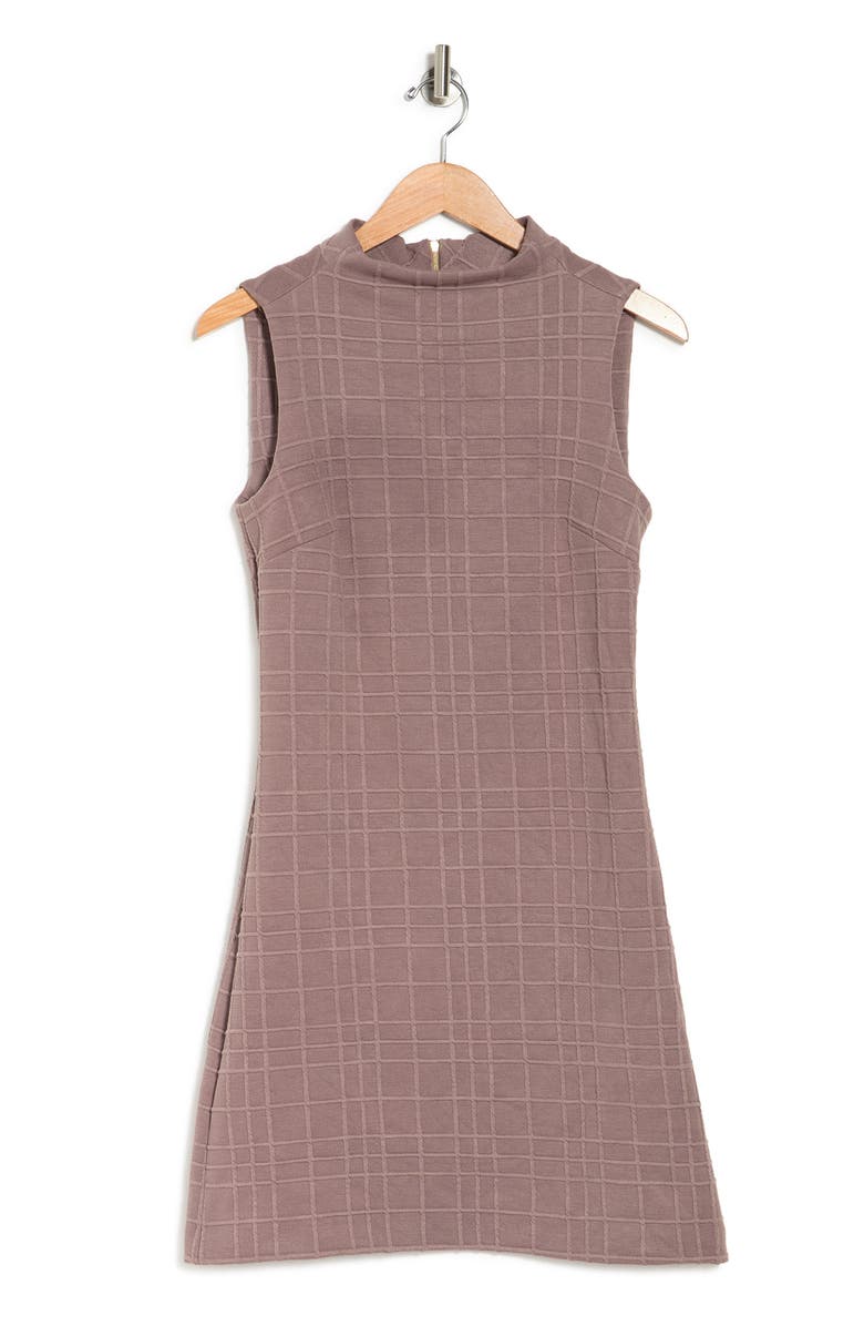 Calvin Klein Textured Grid Knit Mock Neck Shift Dress | Nordstromrack