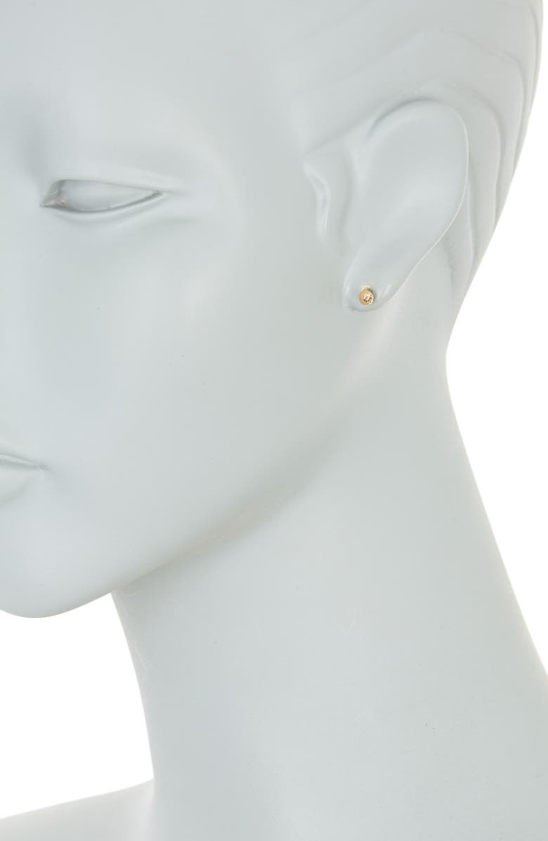 Bony Levy 14K Yellow Gold Petite Textured Ball Stud Earrings ...