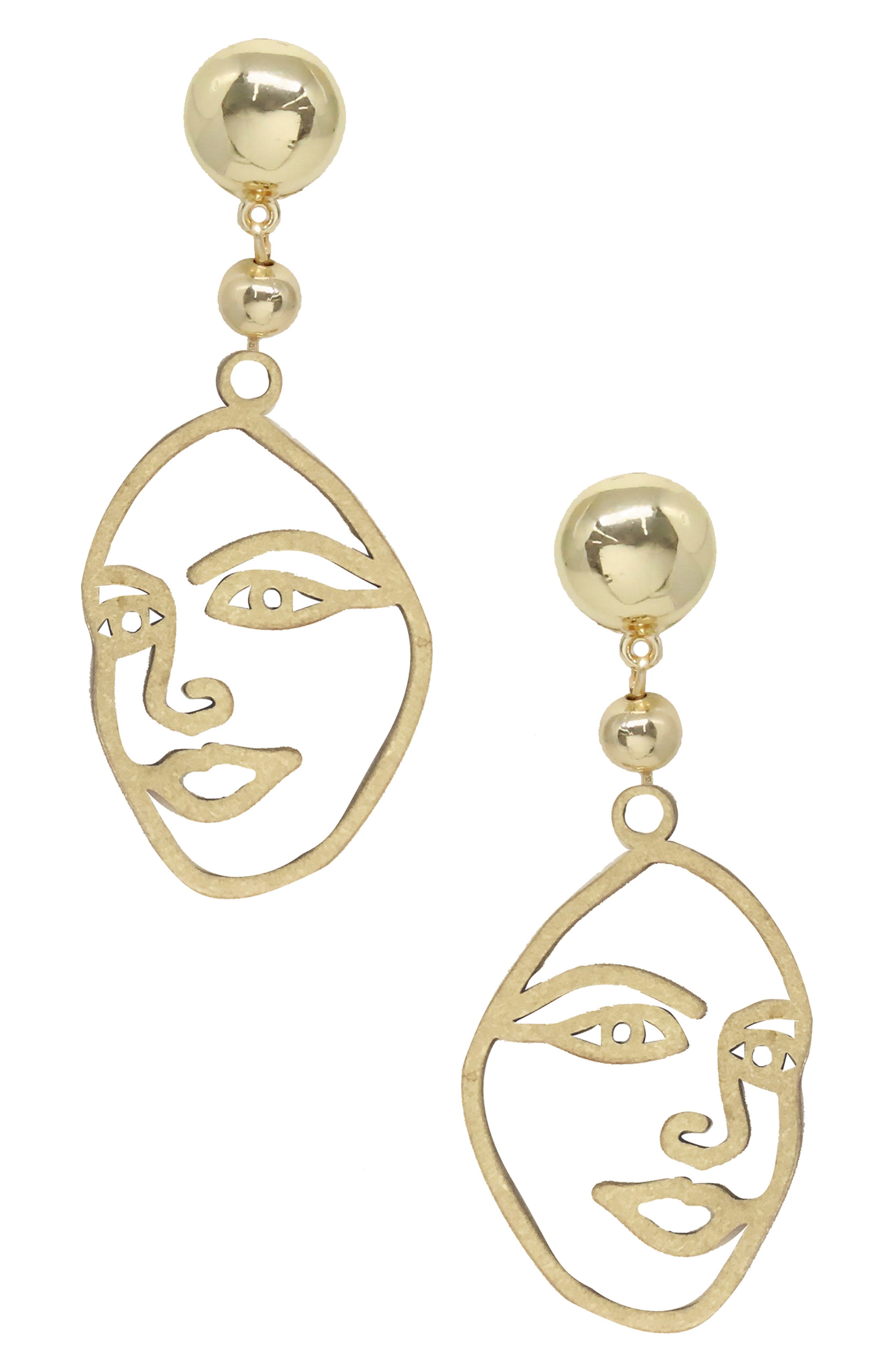 Ettika Surrealism Face Drop Earrings | Nordstrom