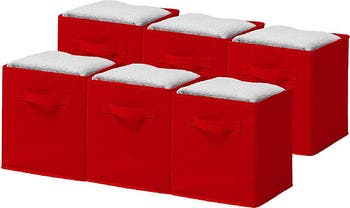 SORBUS Red Foldable Storage Cube Basket Bin - Pack of 6 | Nordstromrack