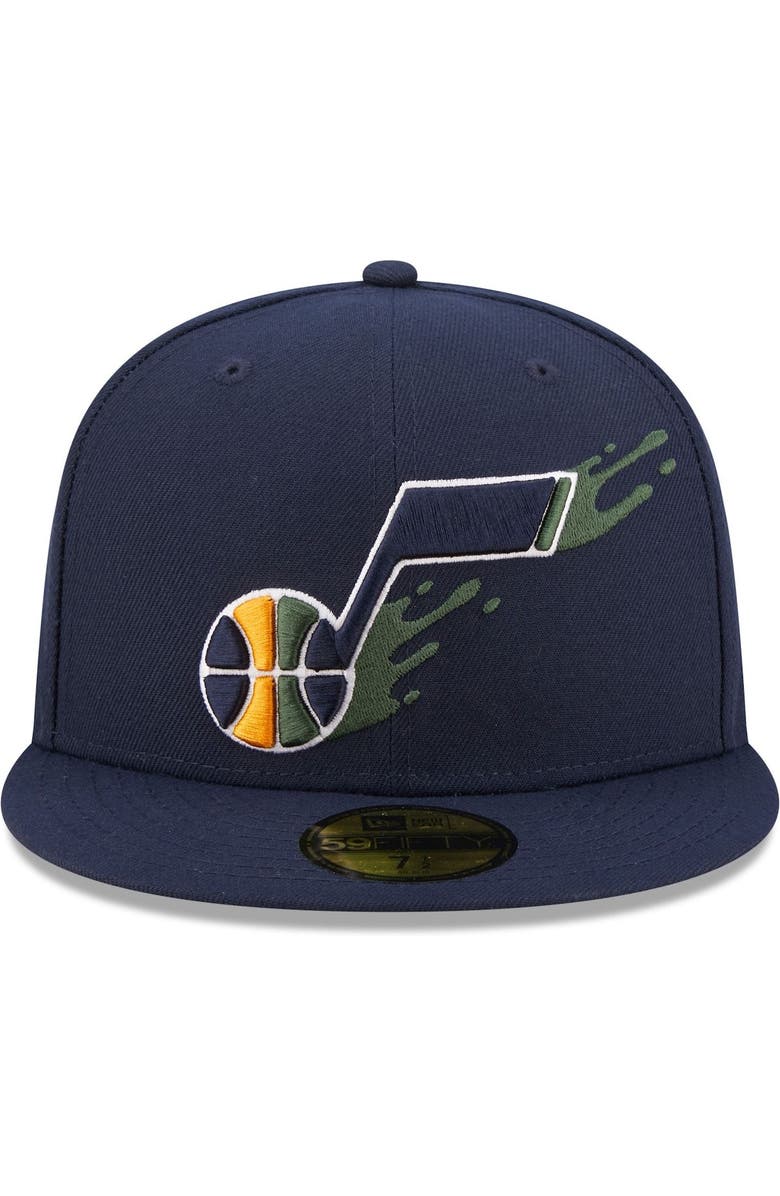 New Era Men's New Era Navy Utah Jazz Splatter 59FIFTY Fitted Hat ...