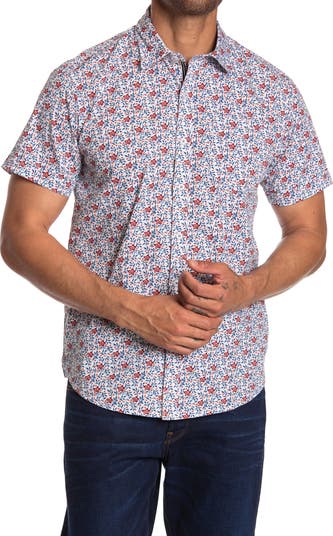 THREAD AND CLOTH Floral Watercolor Print Regular Fit Shirt | Nordstromrack