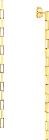 HAWLEY ST 14K Gold Box Chain Drop Earrings | Nordstromrack