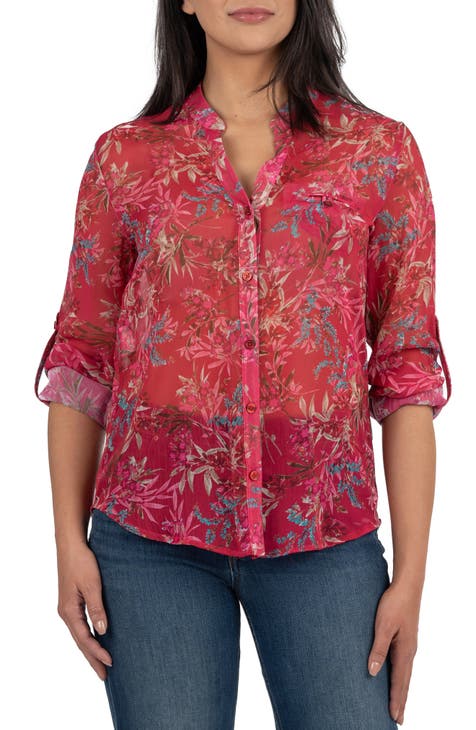 Women's Pink Button Up Tops | Nordstrom