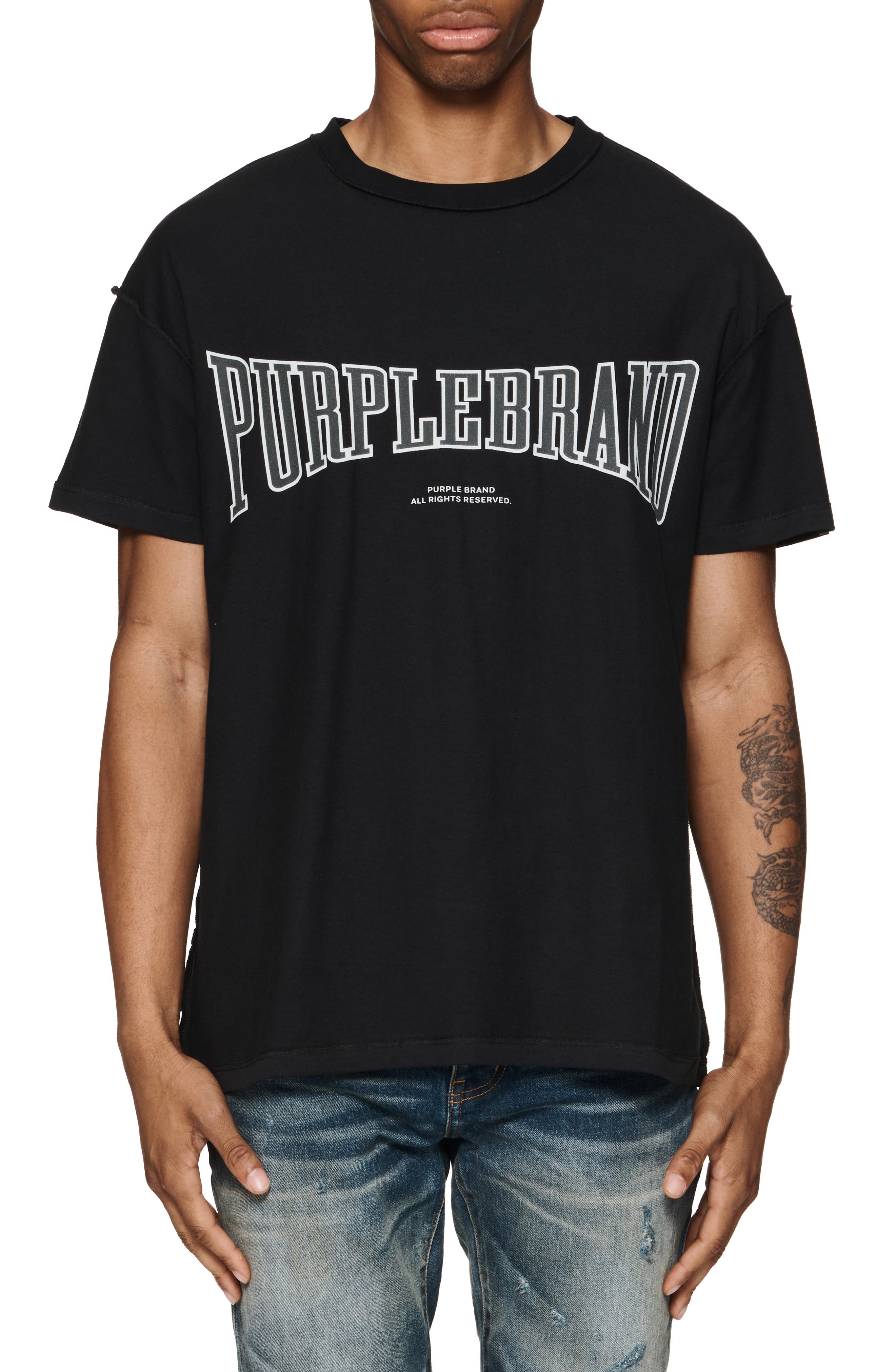 PURPLE BRAND Logo Cotton Graphic T-Shirt | Nordstromrack