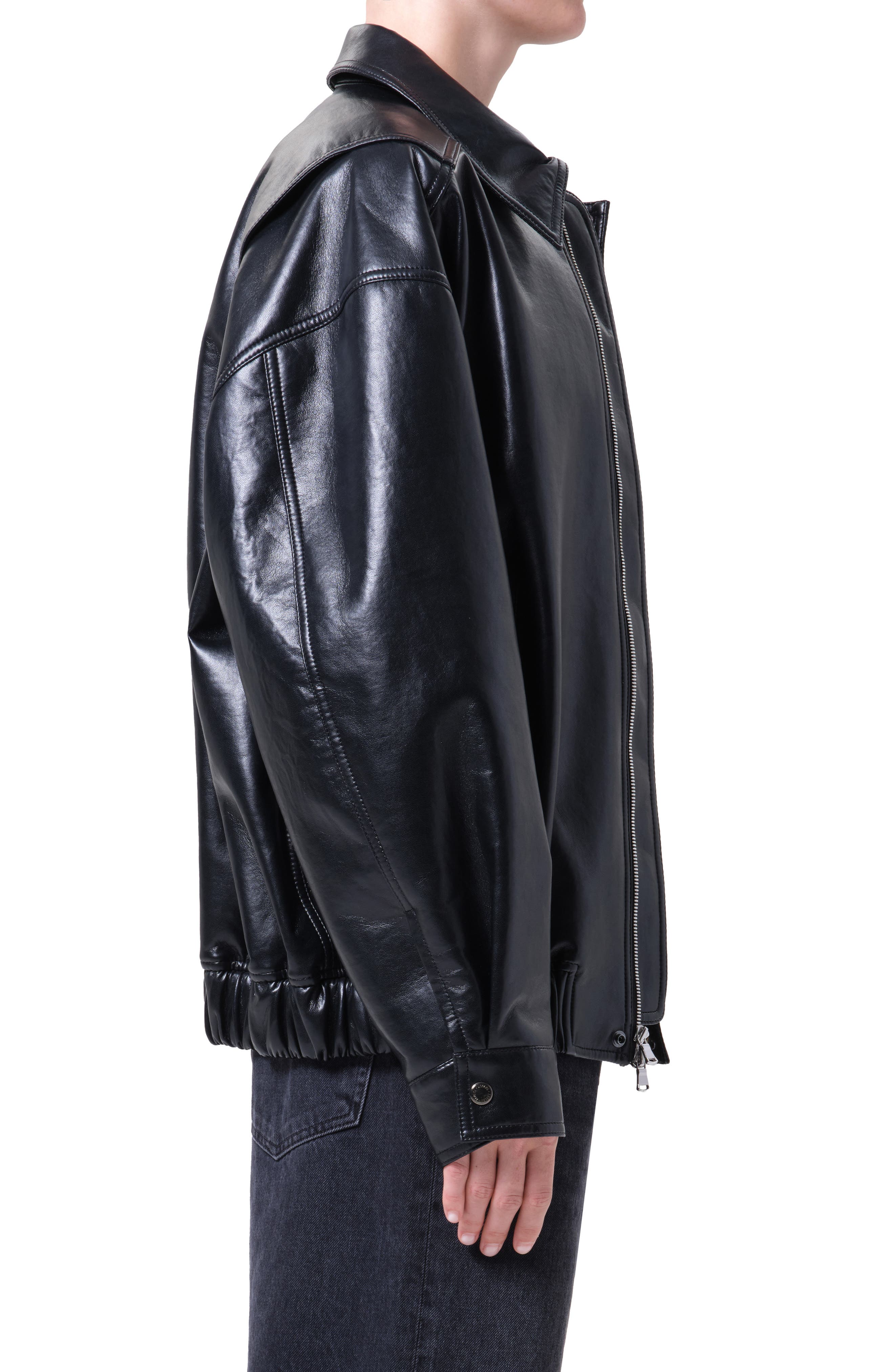 AGOLDE Aston Recycled Leather Bomber Jacket | Nordstrom