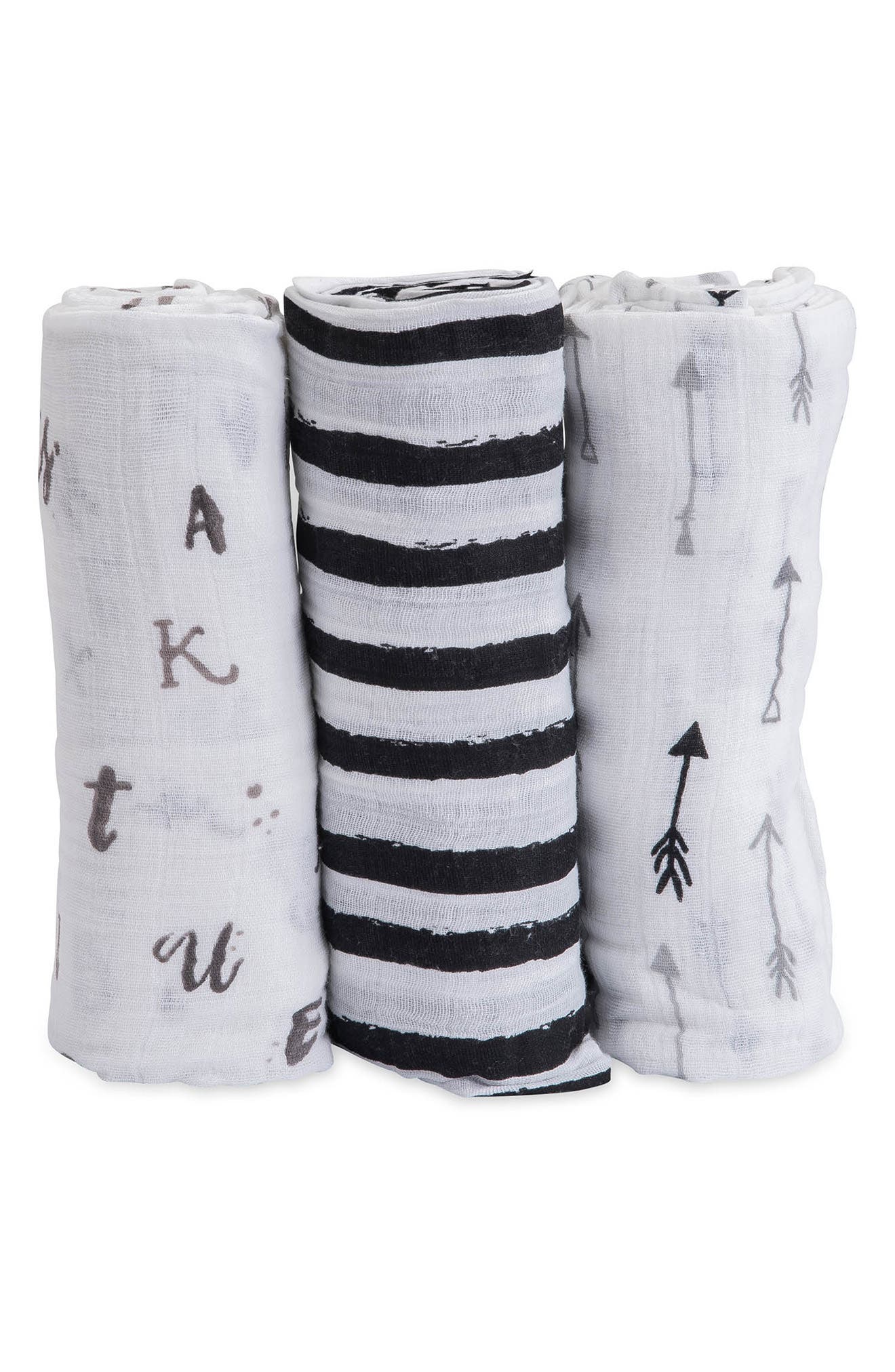 little unicorn 3-Pack Cotton Muslin Blankets | Nordstromrack