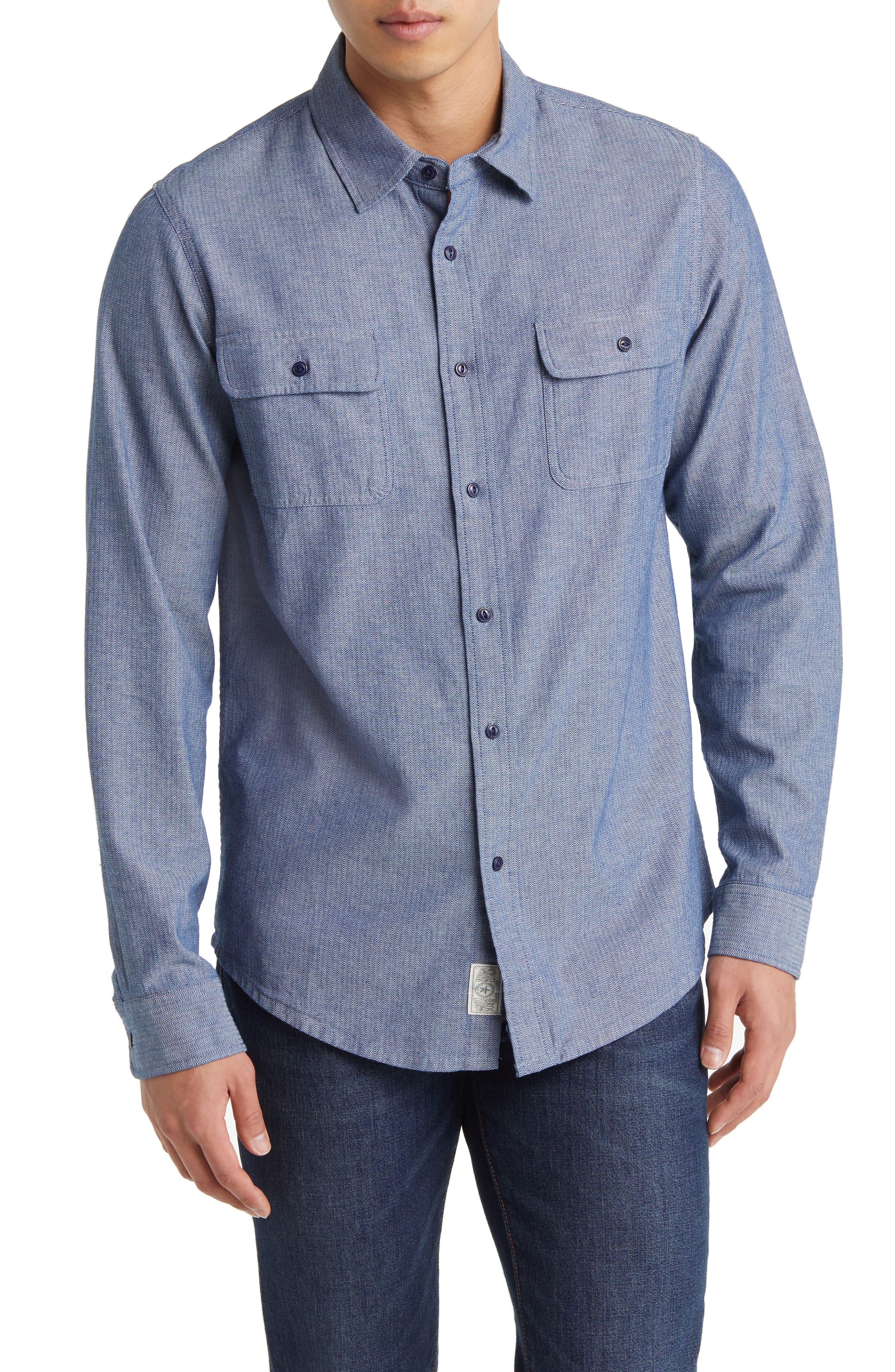 Schott NYC Fine Pattern Button-Up Shirt (Men) | Nordstromrack