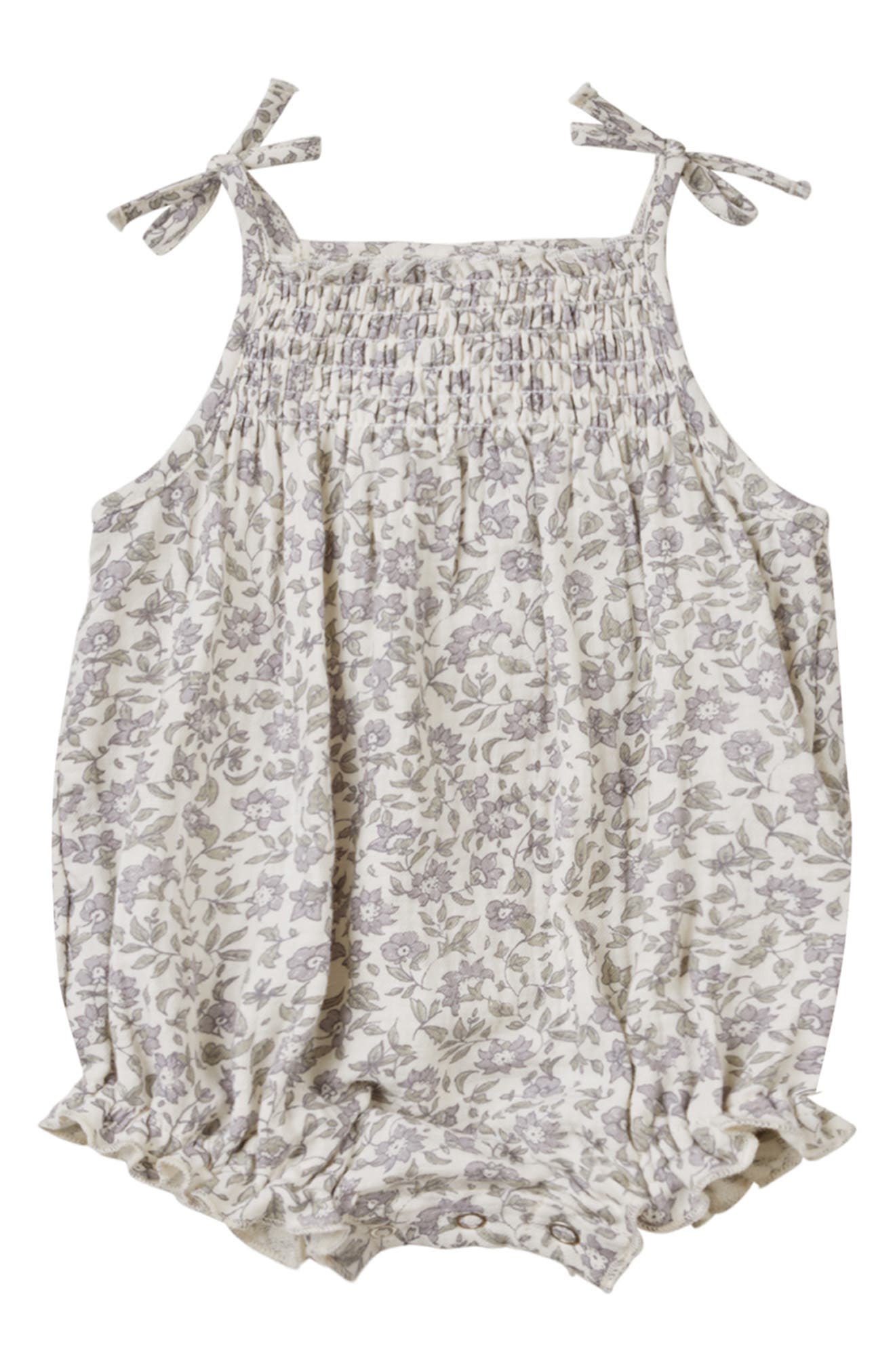 Rylee + Cru Betty French Garden Print Organic Cotton Bubble Romper ...
