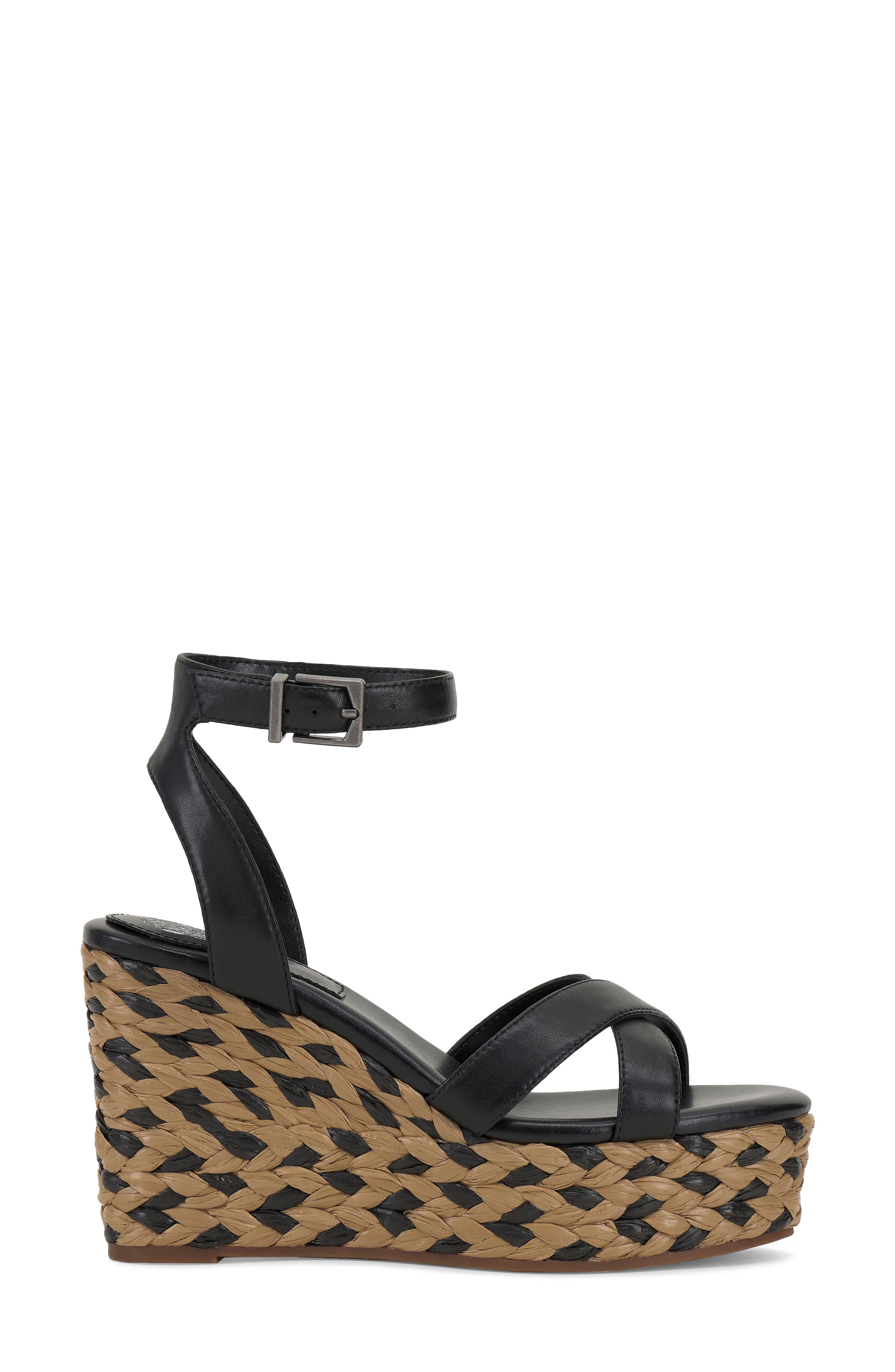 Vince Camuto Fettana Raffia Wedge Sandal (Women) | Nordstrom