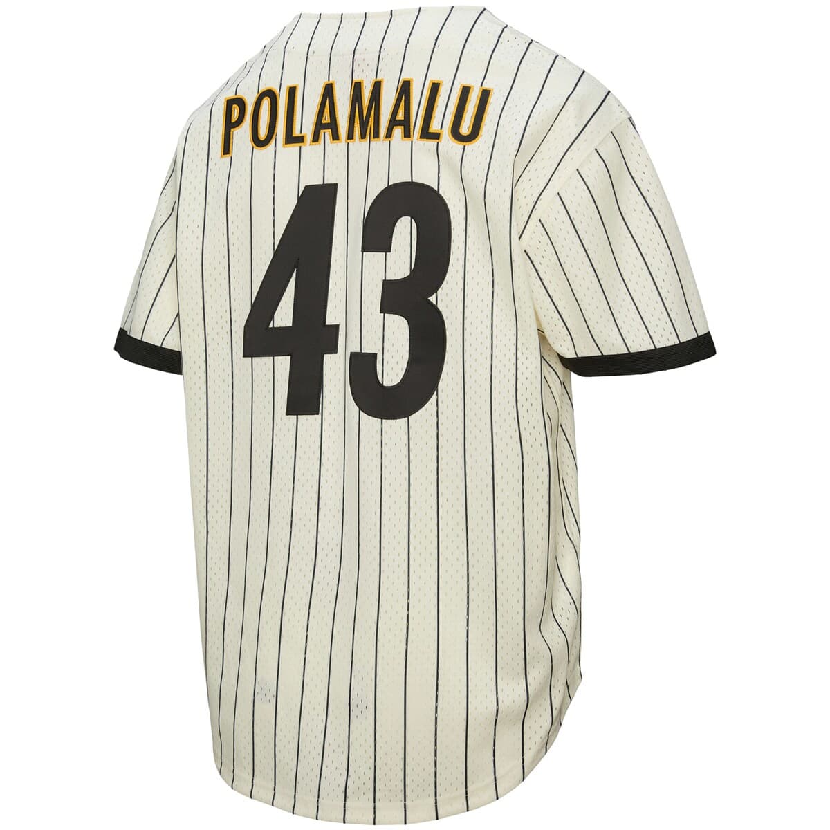 Mitchell & Ness Men's Mitchell & Ness Troy Polamalu Cream Pittsburgh ...