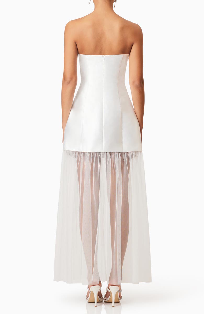 Elliatt Oleander Floral Appliqué Strapless Cocktail Minidress with ...