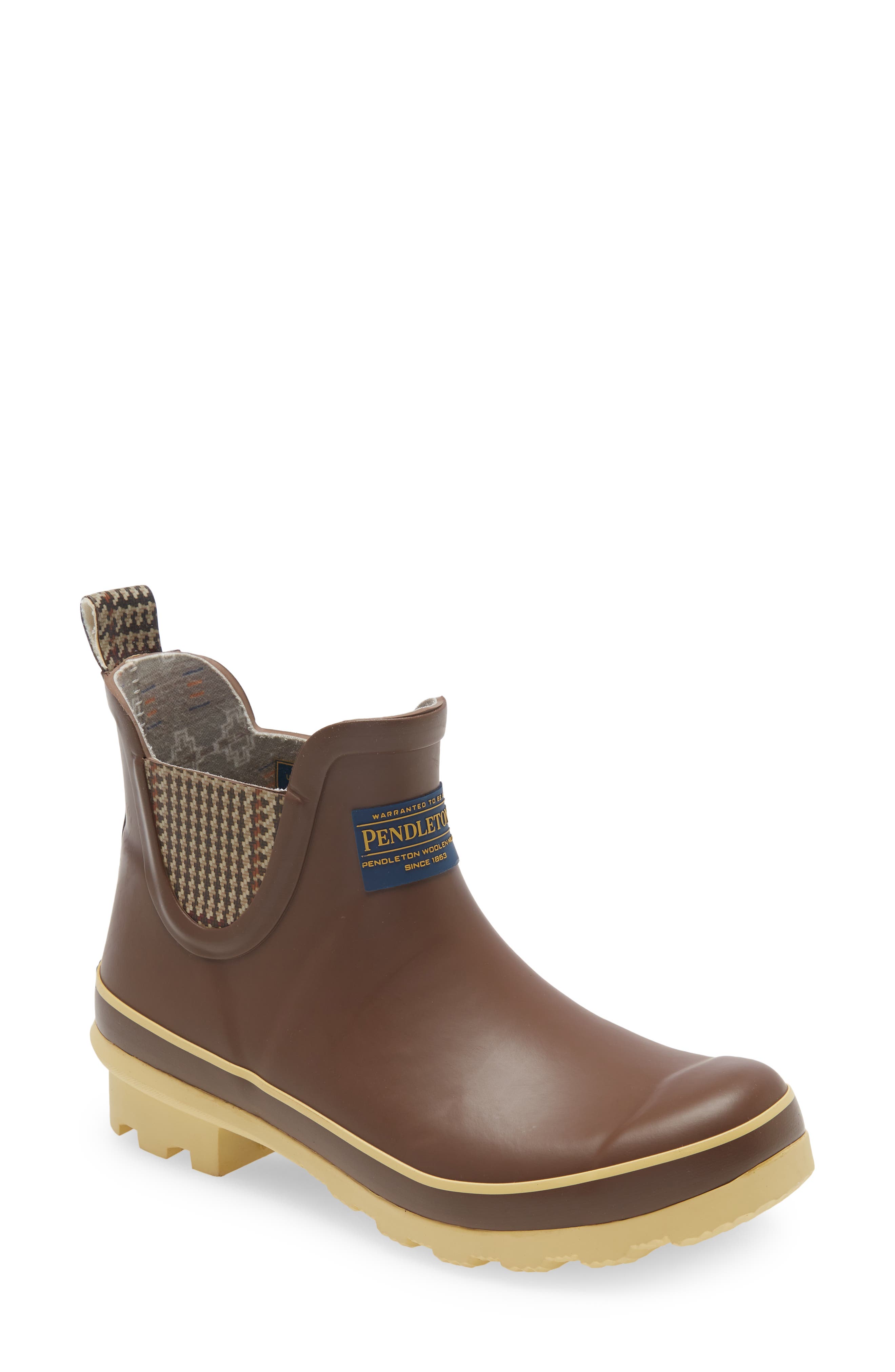 Pendleton Glen Plaid Chelsea Waterproof Rain Boot (Women) | Nordstrom