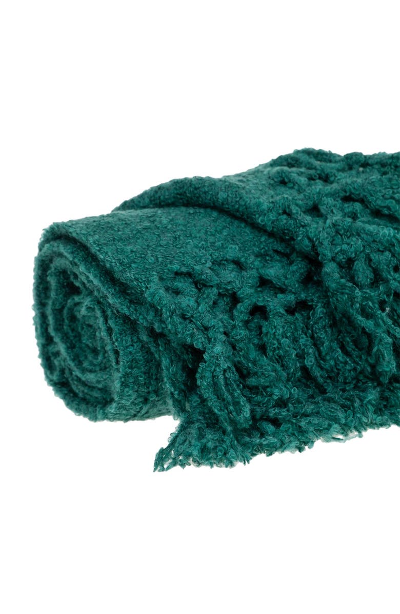 PARKLAND COLLECTION Delis Transitional Green 52" x 67" Woven Handloom ...