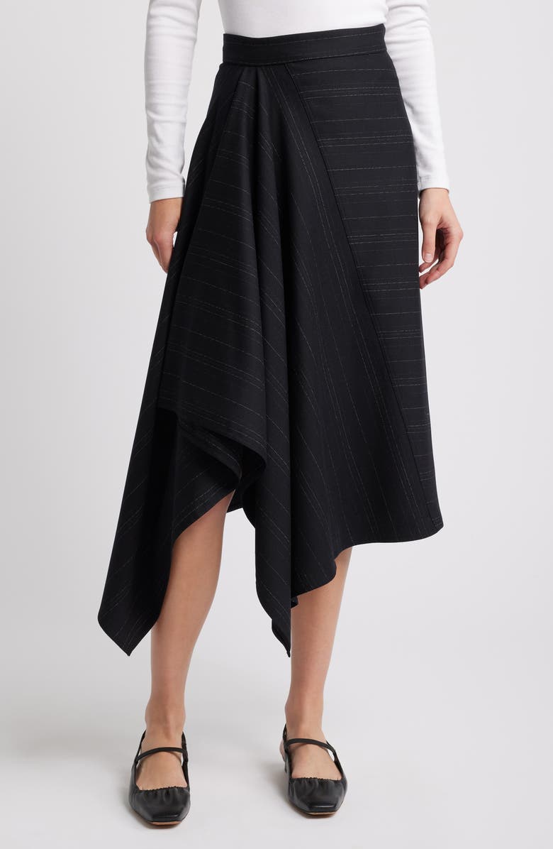 COS Broken Pinstripe Asymmetric Skirt | Nordstromrack