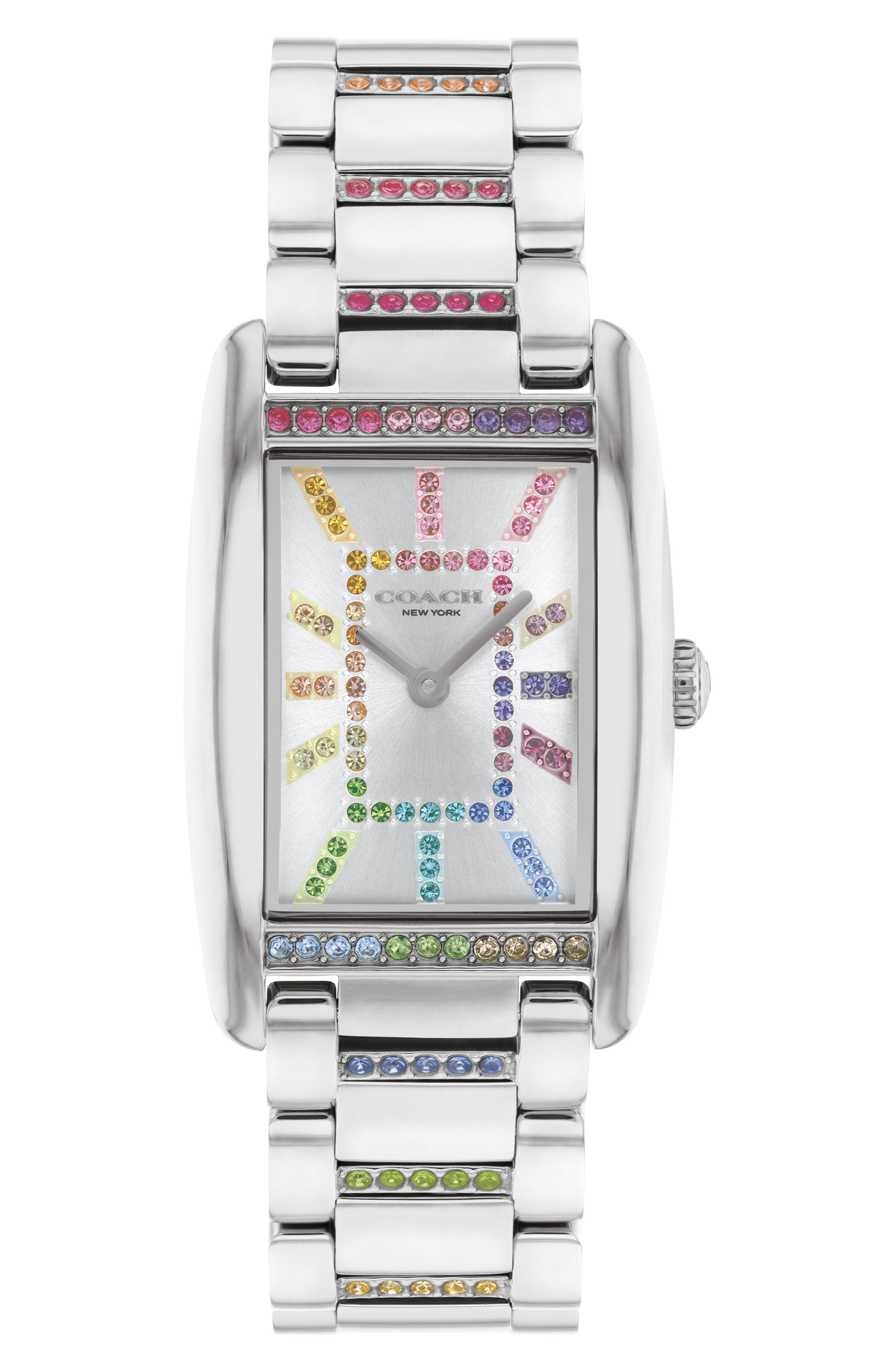 COACH Reese Crystal Rectangular Bracelet Watch, 24mm | Nordstromrack
