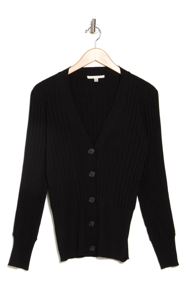 CYRUS Ribbed Boyfriend Fit Cardigan Sweater | Nordstromrack