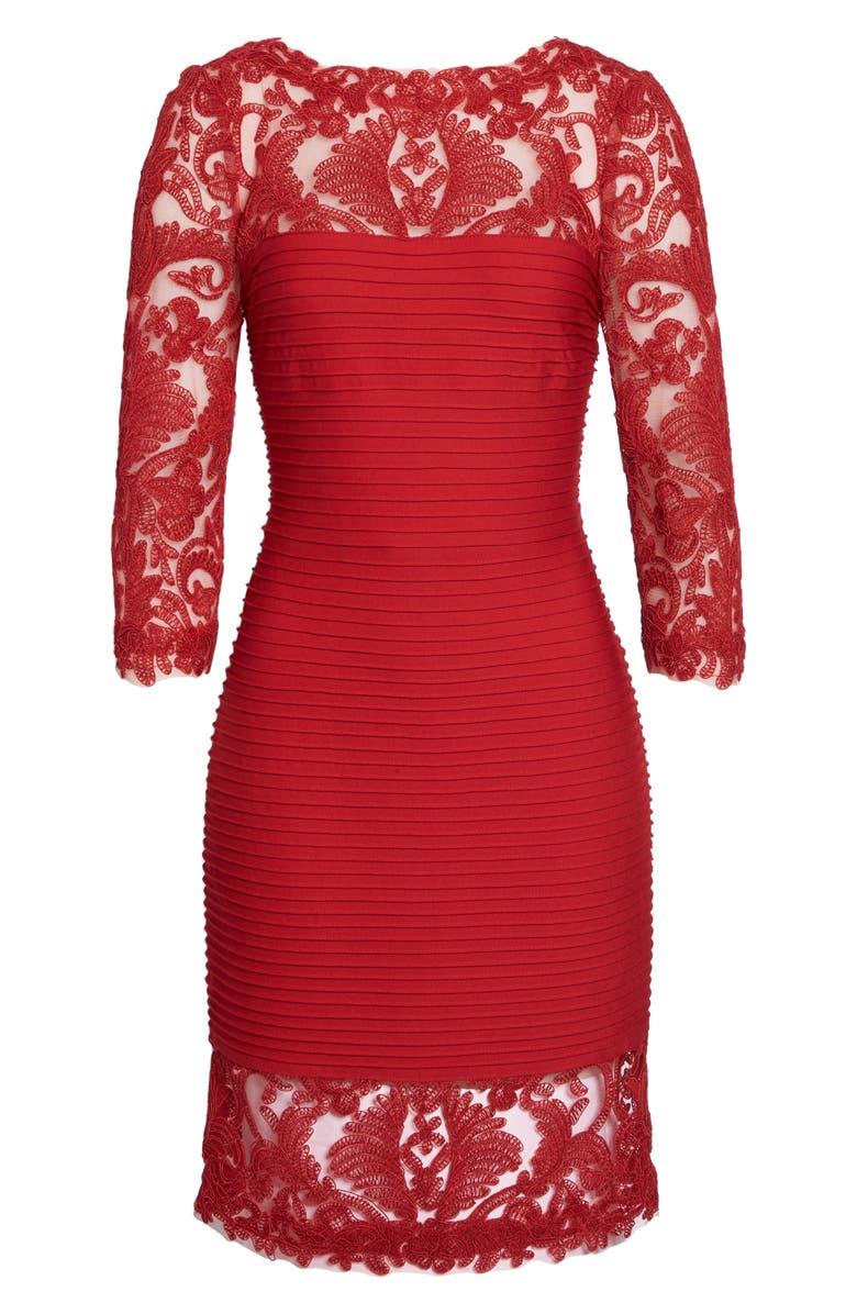 Tadashi Shoji Illusion Pintuck Sheath Dress | Nordstrom