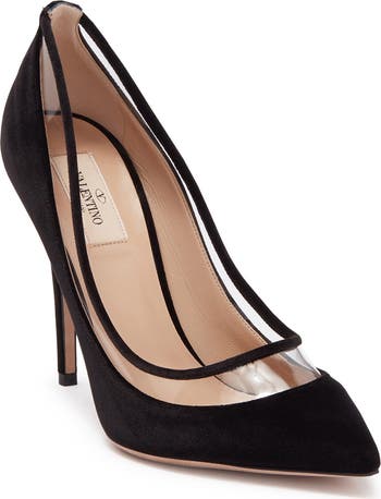 Valentino Garavani Transparent Panel Leather Pump | Nordstromrack