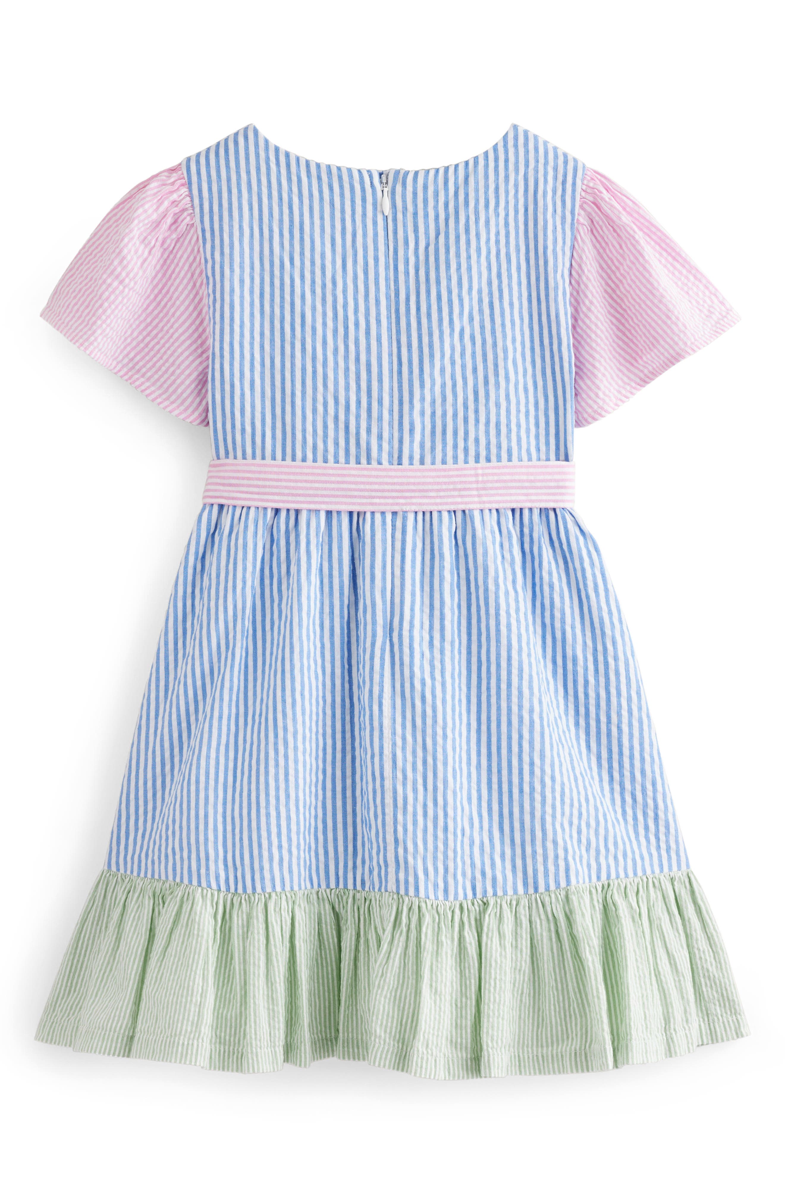 Mini Boden Kids' Hotchpotch Stripe Cotton Seersucker Dress | Nordstromrack