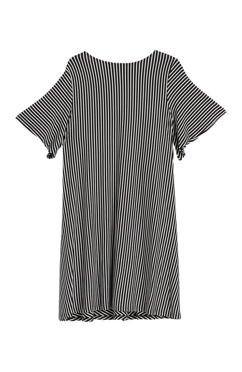 Nina Leonard Flutter Sleeve Stripe Print Dress | Nordstromrack