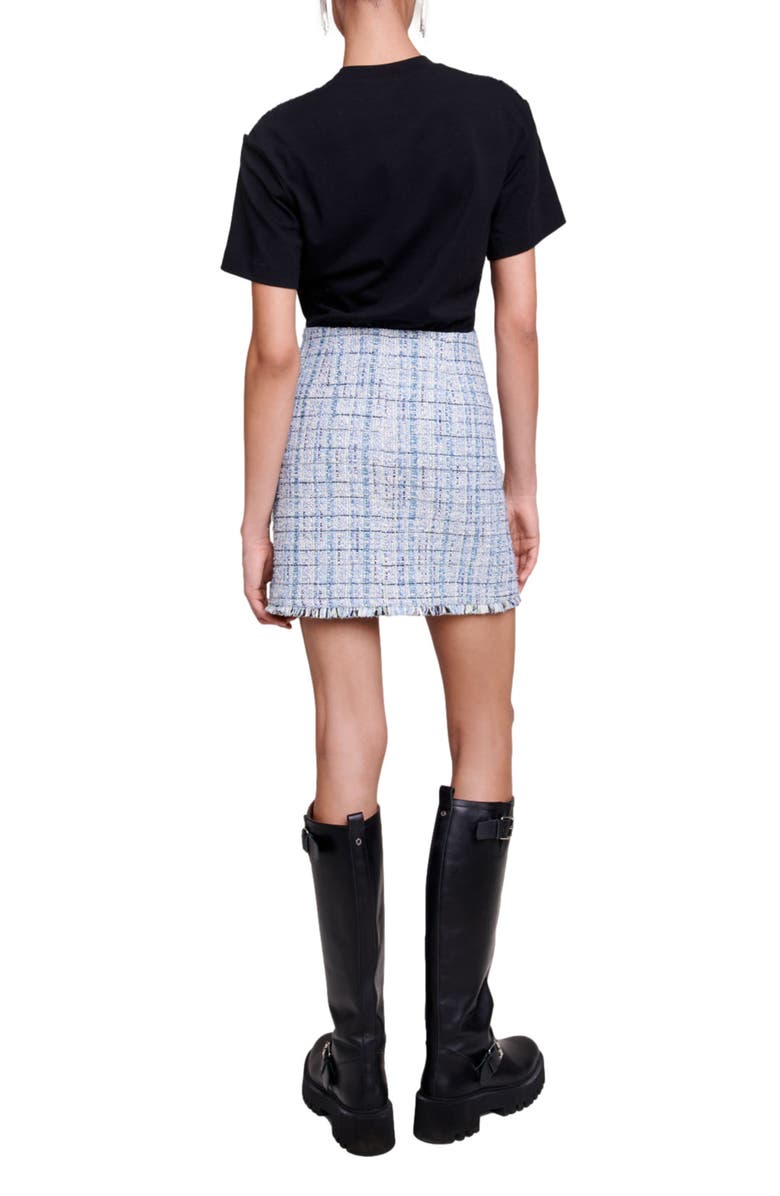 maje Rolineta Mixed Media Tweed Minidress | Nordstrom