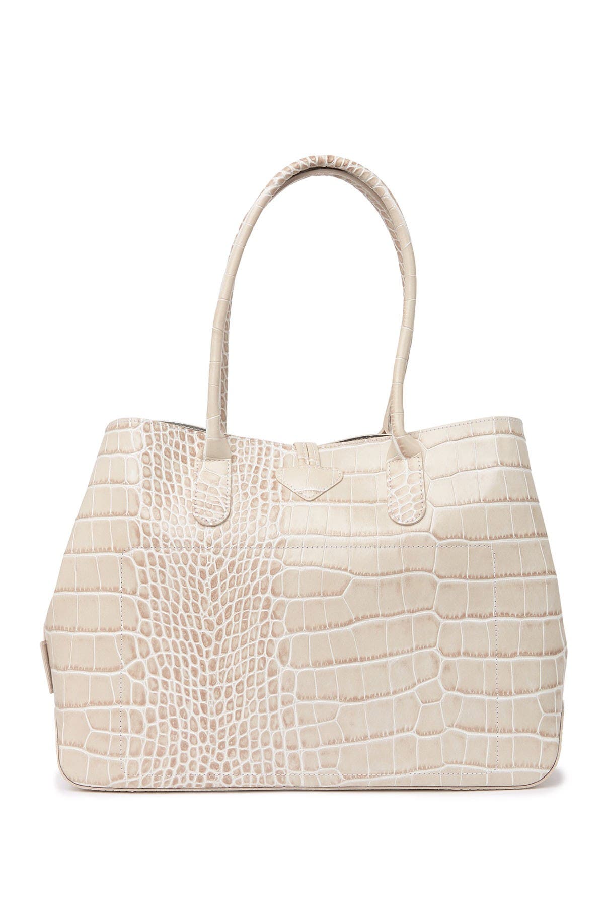 Longchamp Croc Embossed Leather Shoulder Tote | Nordstromrack