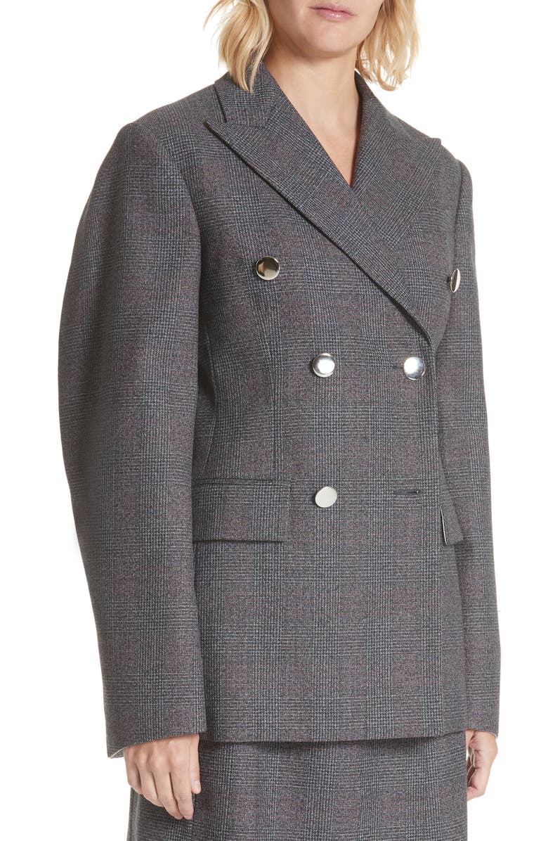 Calvin Klein Check Double Breasted Wool Blazer | Nordstromrack